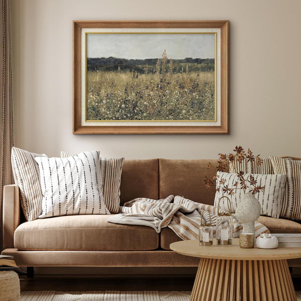 IDEA4WALL Rustic Countryside IDEA4WALL Premium Framed Wall Art Rustic Wildflower Country ...